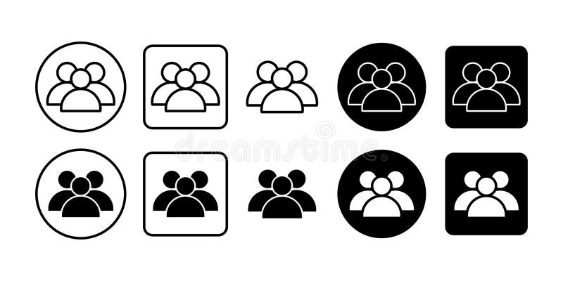 Group People Black Icon Bundle Stock Illustrations – 1,590 Group People ...