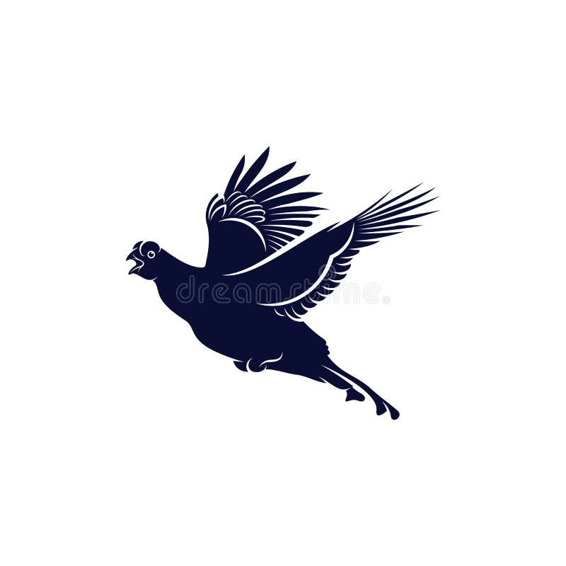 Black Grouse Design Vector Illustration, Creative Black Grouse Logo ...