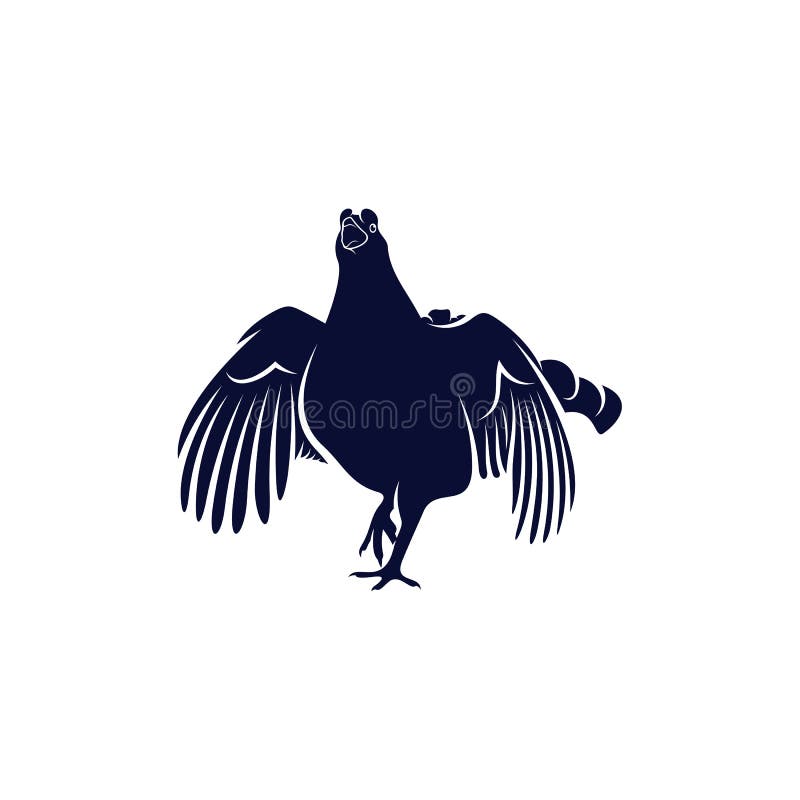 Black Grouse Design Vector Illustration, Creative Black Grouse Logo ...