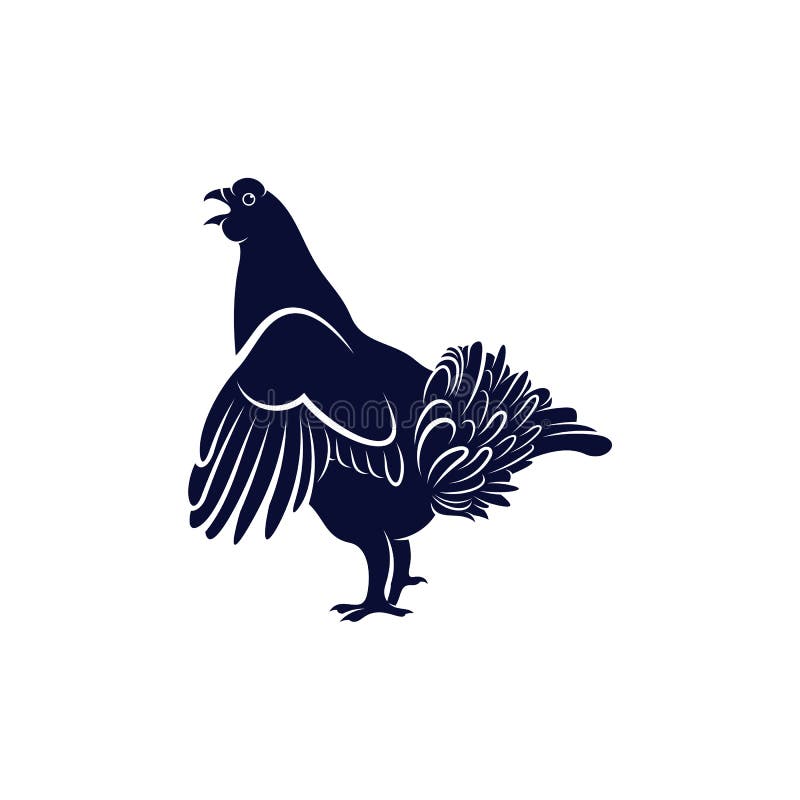 Black Grouse Design Vector Illustration, Creative Black Grouse Logo ...