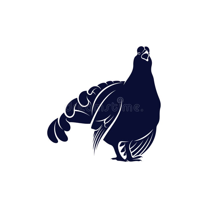 Black Grouse Design Vector Illustration, Creative Black Grouse Logo ...