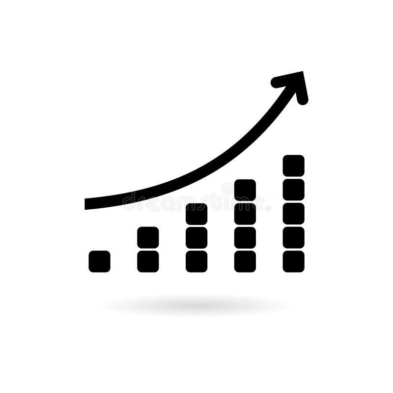 Black Growth Chart Icon or Logo Stock Vector - Illustration of icon ...