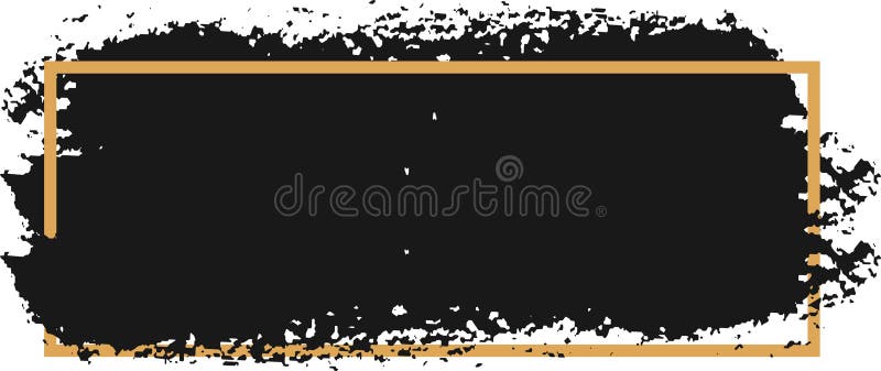 Black Grunge Banner with Golden Frame Creates a Dramatic and Elegant ...