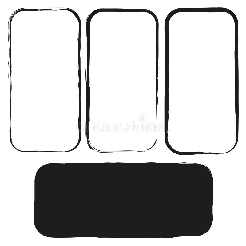 Black Grunge Frames. Edge Frame. Abstract Texture. Vector Illustration ...