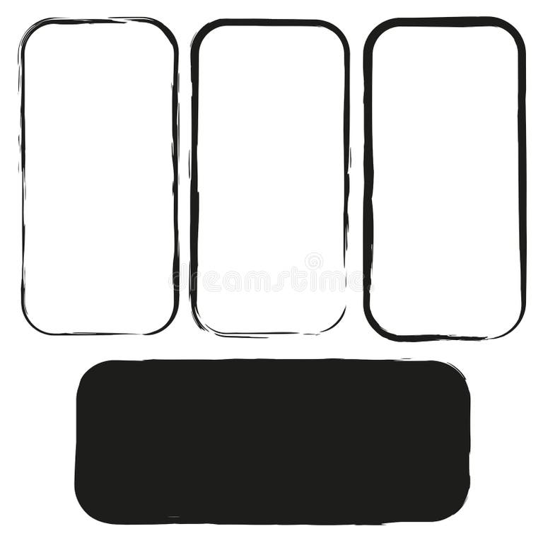 Black Grunge Frames. Edge Frame. Abstract Texture. Vector Illustration ...