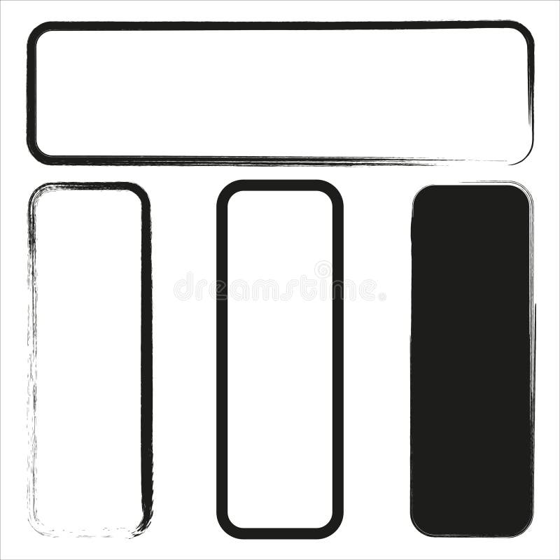 Black Grunge Frames. Edge Frame. Abstract Texture. Vector Illustration ...