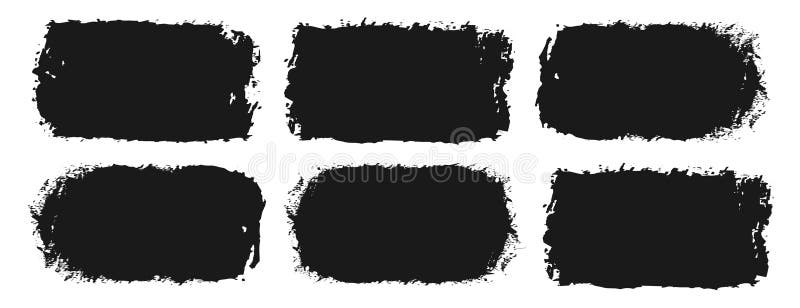 Black Grunge Rectangles, Shapes on a White Background.Vector ...