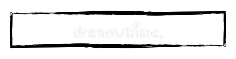 Black Grunge Rectangular Shape. Brush Strokes Frame Element, Frame for ...