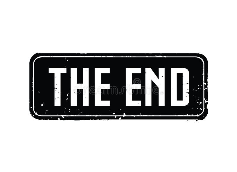 Black Stamp and Text the End. Vector Illustration Stock Vector ...