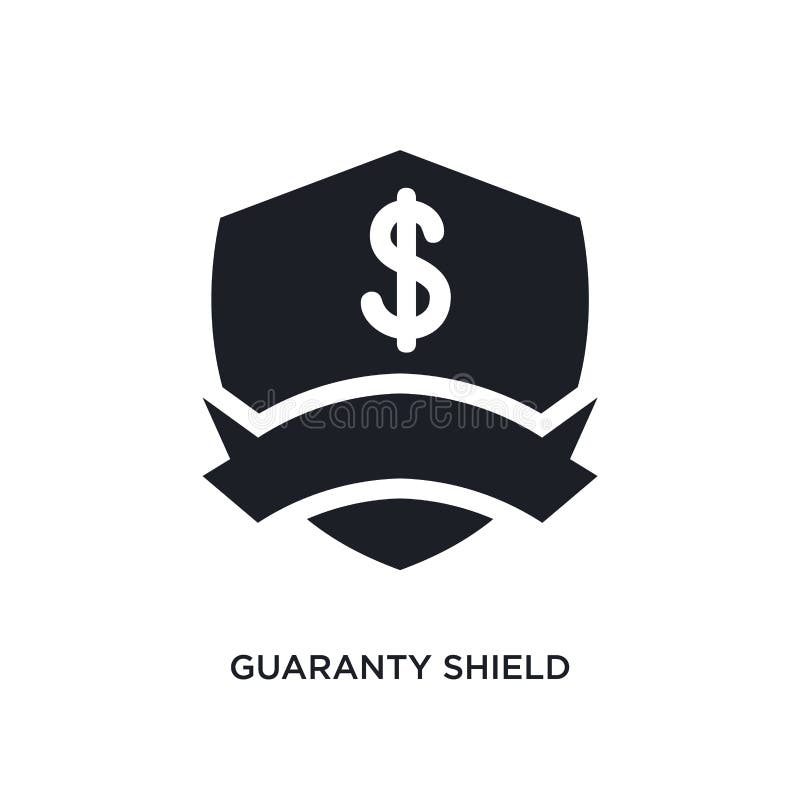 Black Guaranty Shield Isolated Vector Icon. Simple Element Illustration ...