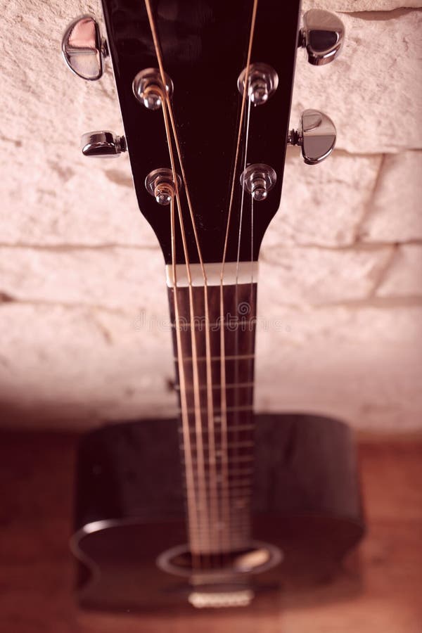 Black guitar stock image. Image of color, acoustic, equipment - 14545363