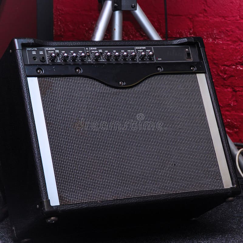 Black Guitar Combo Amplifier Stock Image - Image of amplifier, black ...
