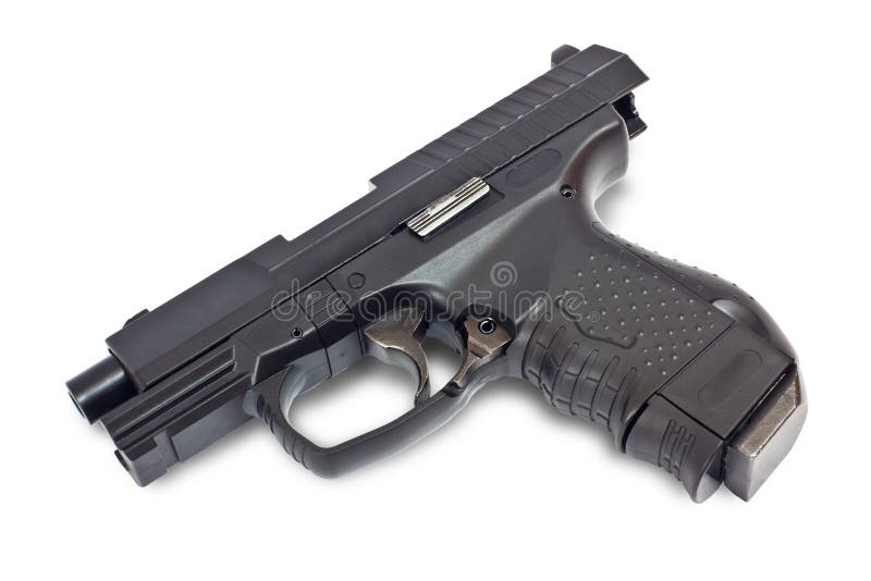 Pistol stock image. Image of isolated, lethal, bullet - 8532749