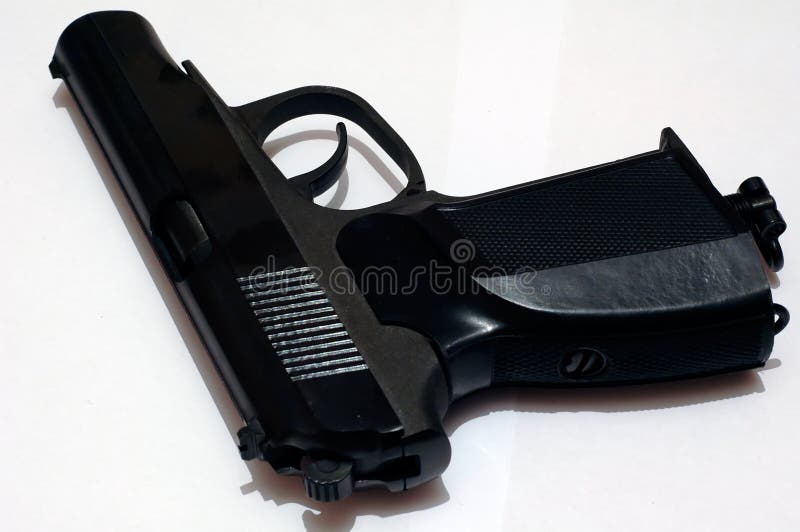 Black gun stock photo. Image of firearm, pneumatic, barrel - 2388380