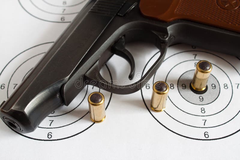 Black gun stock photo. Image of danger, firearm, caliber - 46441482