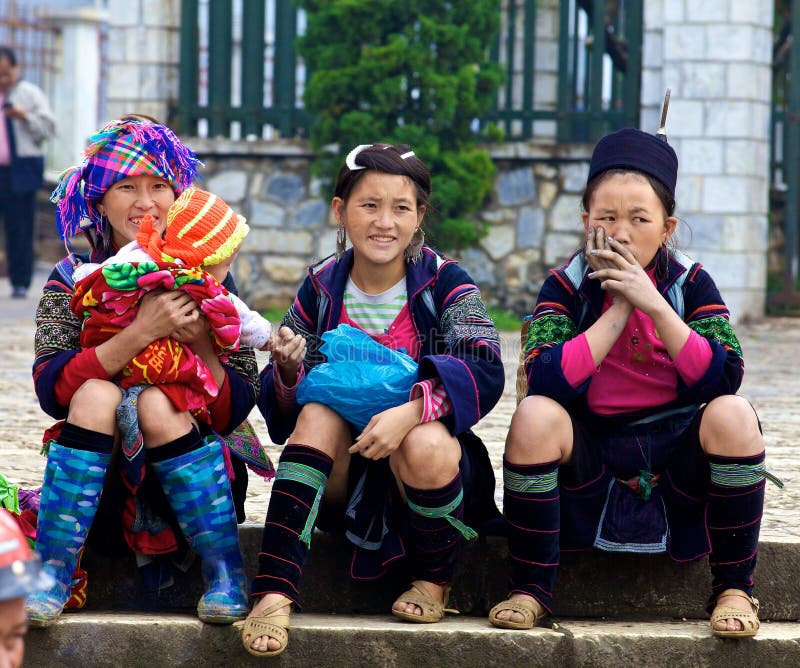 Black H Mong Ethnic Minority People Editorial Stock Image - Image of ...