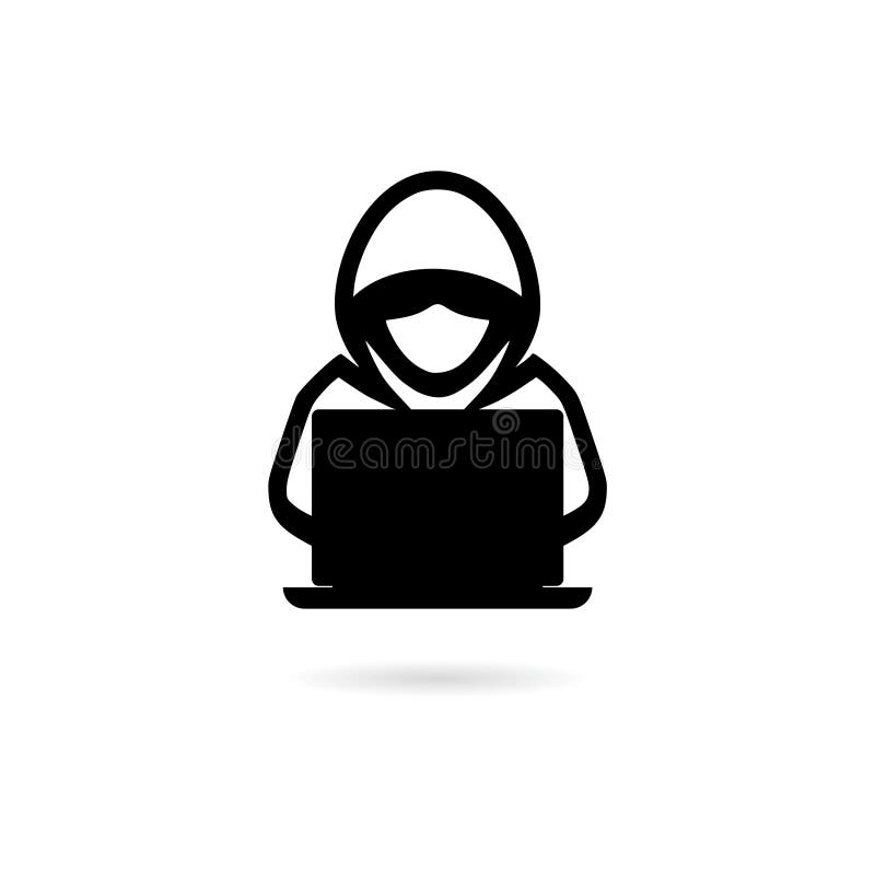 Hacker Logo Design, Cyber Attack Icon Stock Vector - Illustration of ...