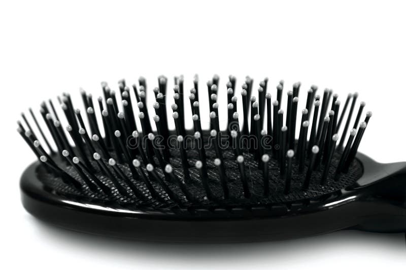 Black hairbrush stock photo. Image of bristle, stylist - 4715968