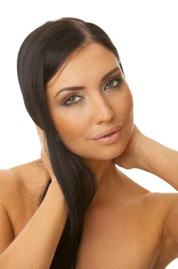 Black haired Beauty stock photo. Image of rejuvenation - 6387520