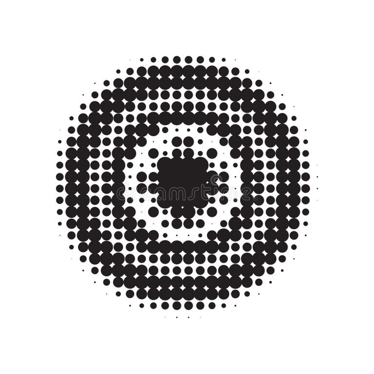 Black Halftone Art. Texture Gradation. Abstract Art. Round Gradation ...