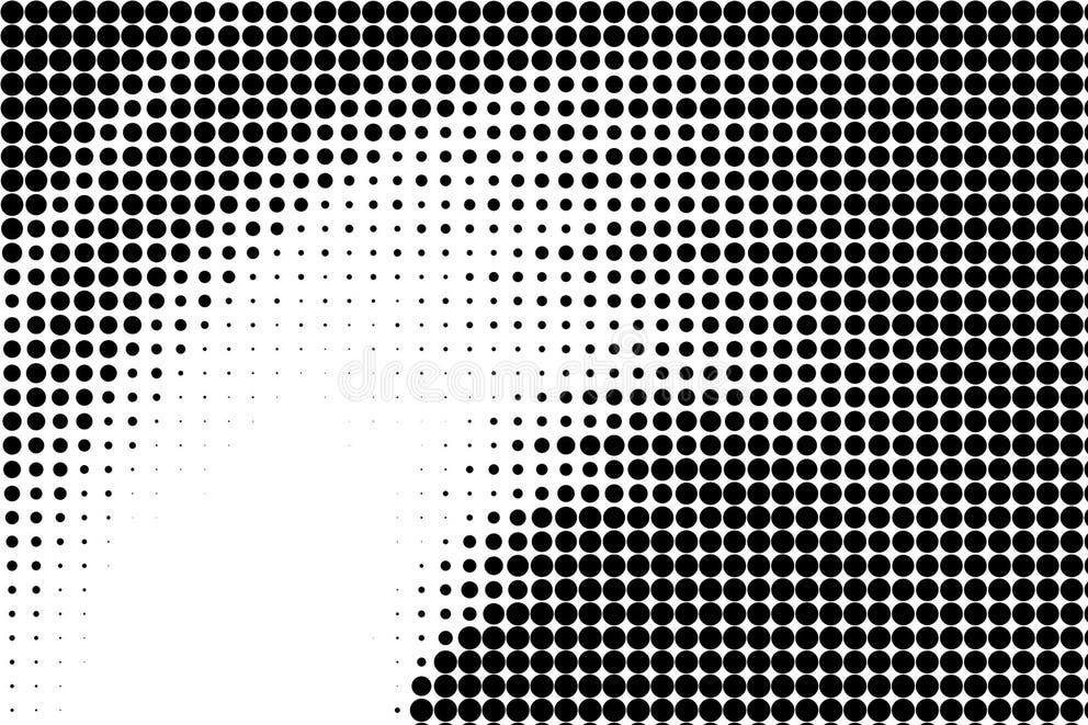 Black Halftone Dots Creating Visual Flow Stock Illustration ...