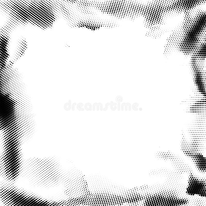 Black Halftone Dotted Square Frame Stock Vector - Illustration of cover ...