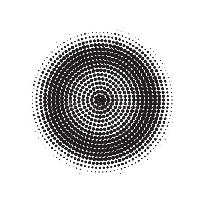 Black Halftone Element. Texture Set. Abstract Gradation. Round Element ...