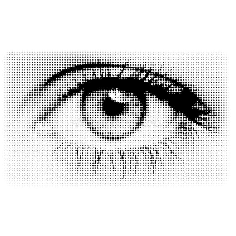 Black halftone eye stock vector. Illustration of effect - 153411923