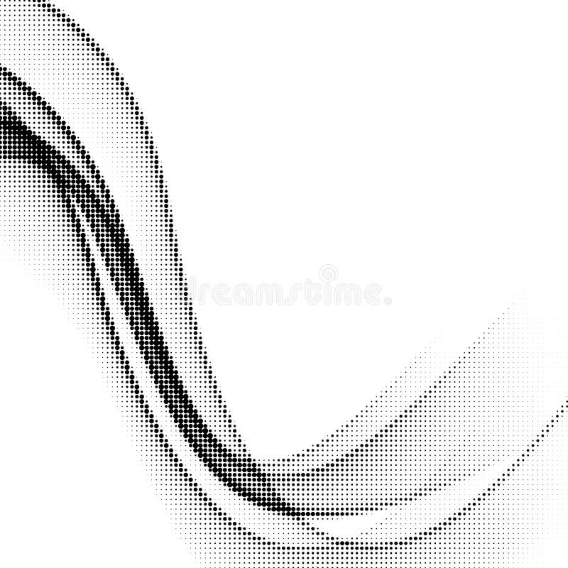 Black Halftone Wavy Dotted Lines Stock Vector - Illustration of ...
