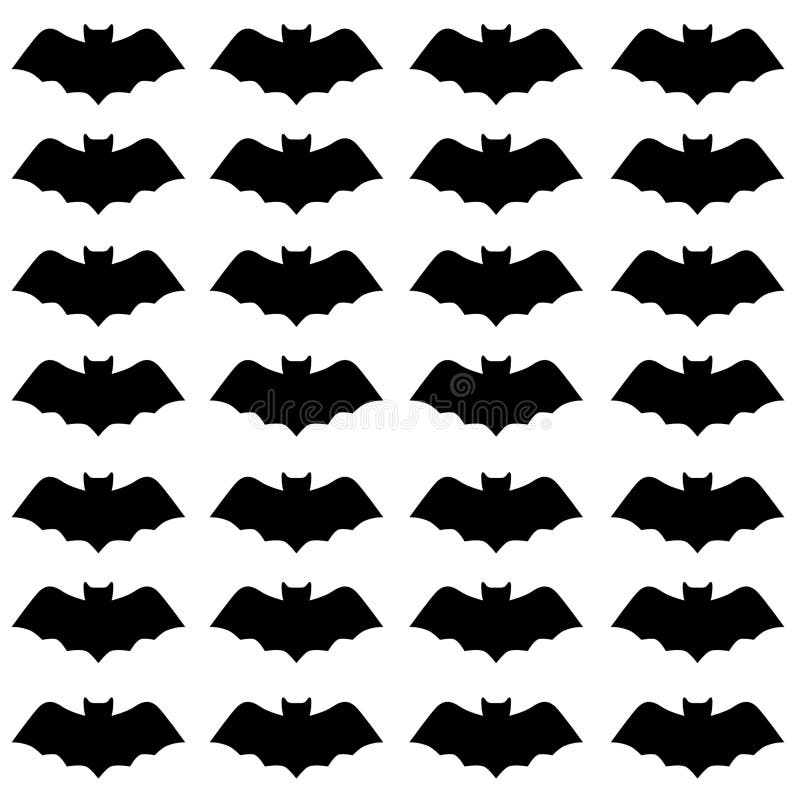 Black Halloween Bats Design Pattern Texture Stock Vector - Illustration ...