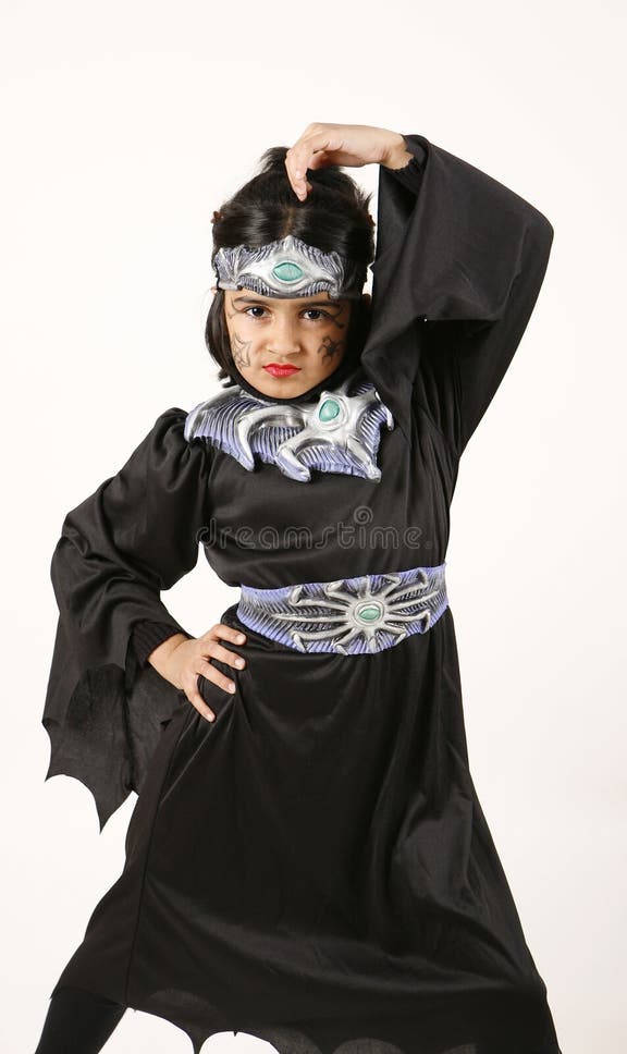 Black Halloween costume stock photo. Image of trick, children - 11601836