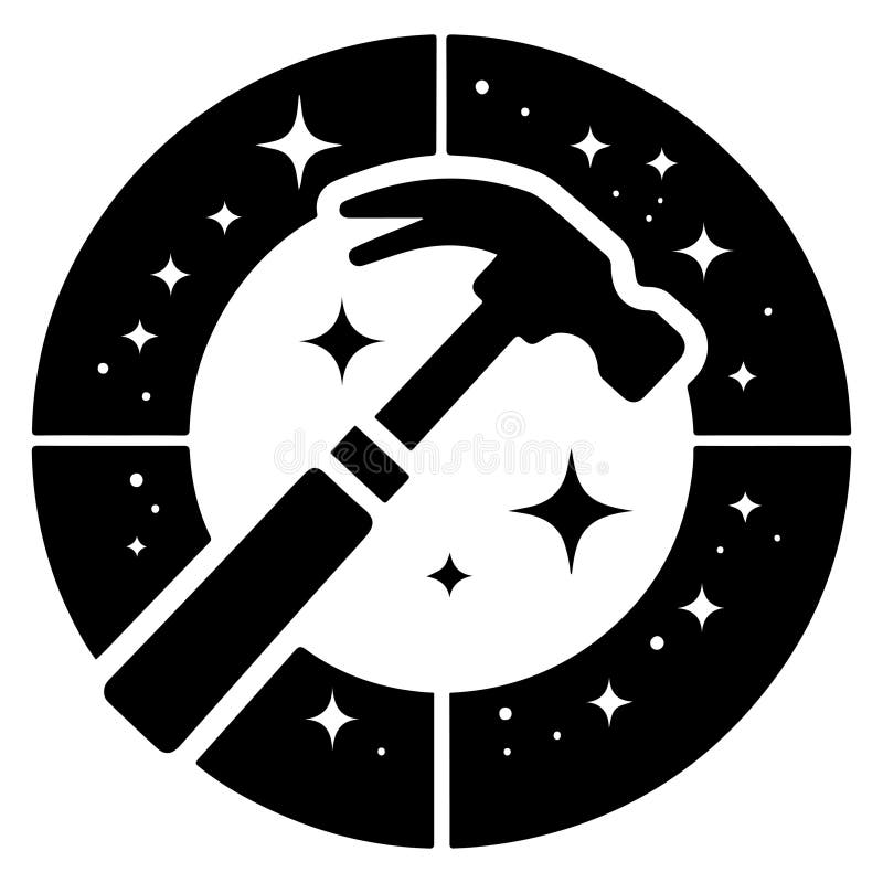 Black Hammer Unique Icon stock vector. Illustration of black - 344809542