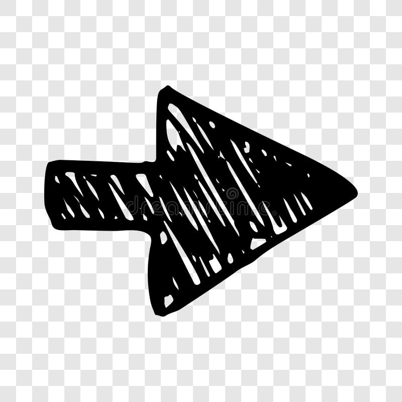 Black Hand Drawn Arrow Png