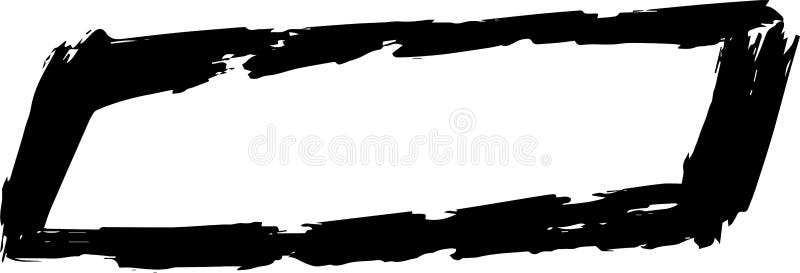 Black Hand-drawn Rectangular Frame Stock Vector - Illustration of ...