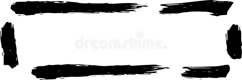 Black Hand-drawn Rectangular Frame Stock Vector - Illustration of frame ...