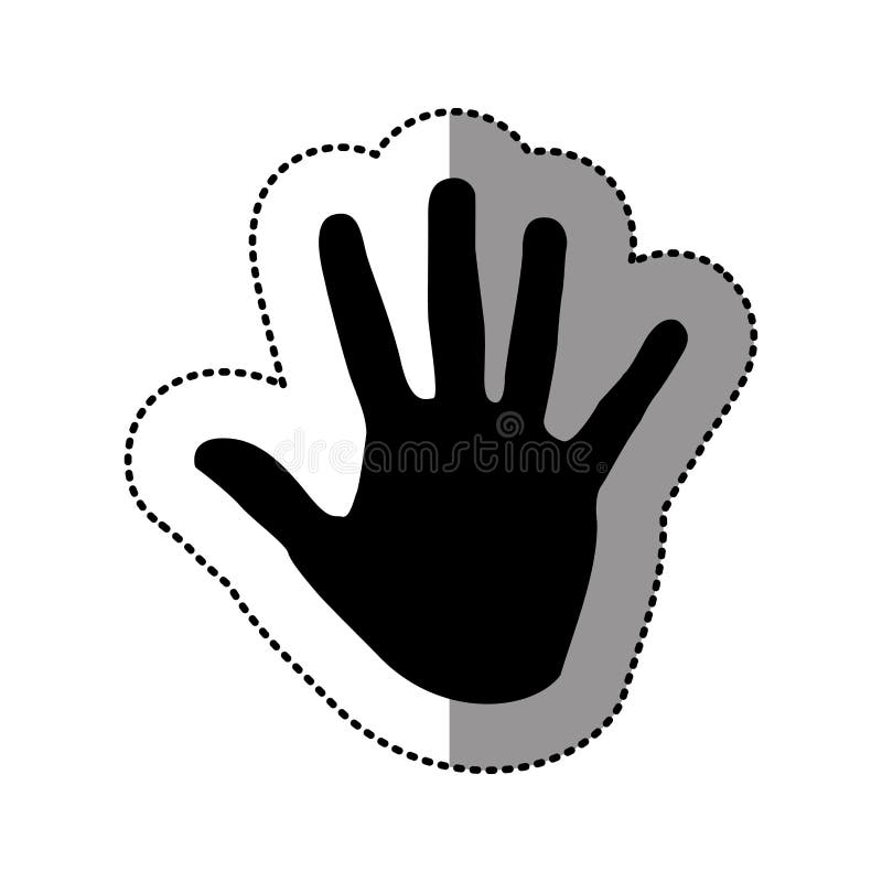 Black hand icon image stock illustration. Illustration of fingers ...