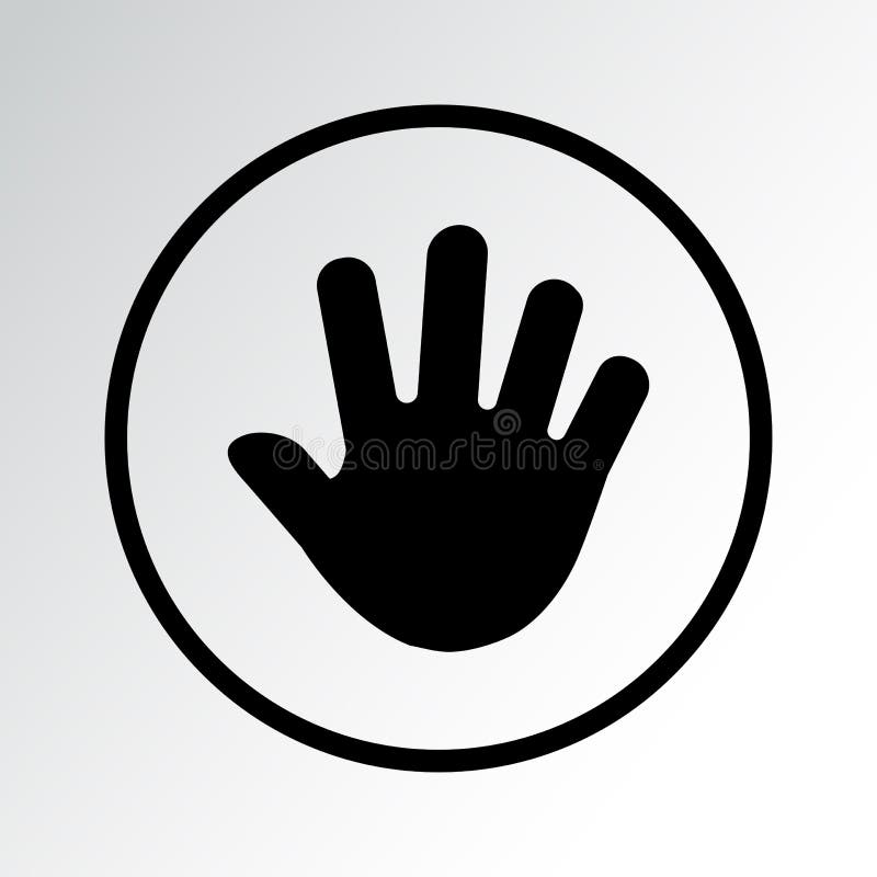 Black Hand Icon. Vector Illustration Stock Illustration - Illustration ...