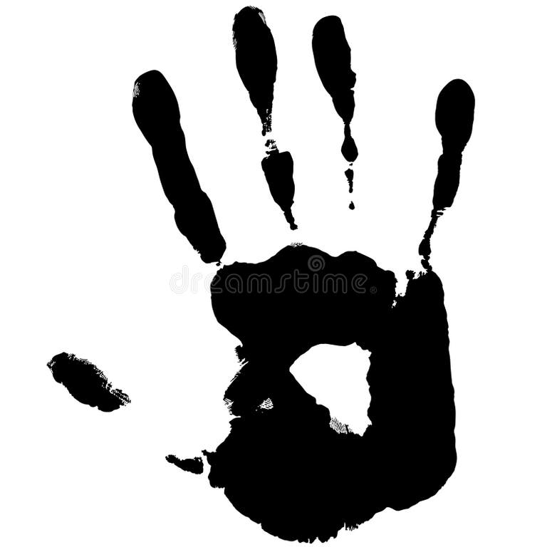 Black hand print stock vector. Illustration of color - 18622203