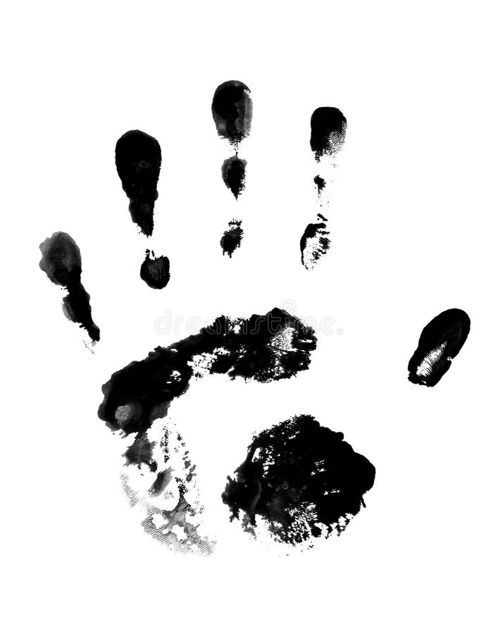 Black hand print stock photo. Image of fingerprint, fingers - 5617380