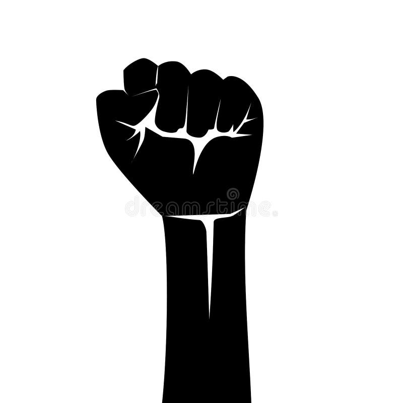 Black Hand Raised. Want Freedom and Protest Symbols. Human Rights Stock ...