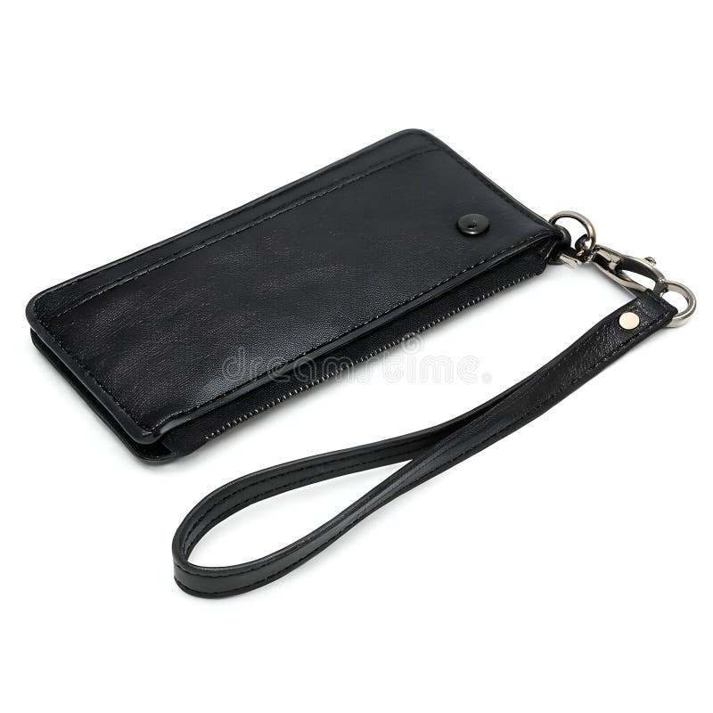Black Hand Strap from Wallet Stock Illustration - Illustration of hand ...