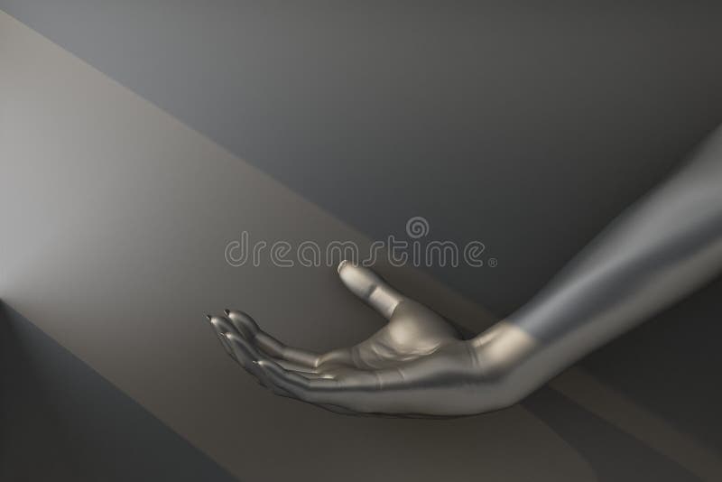 Black Hand Stretched Out of the Wall Stock Illustration - Illustration ...
