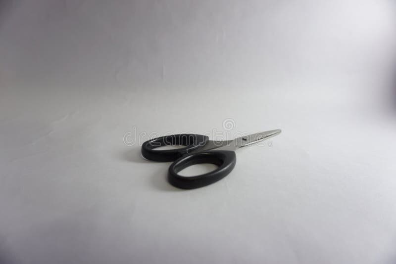 A Black Handed Scissor in a White Background Stock Image - Image of ...