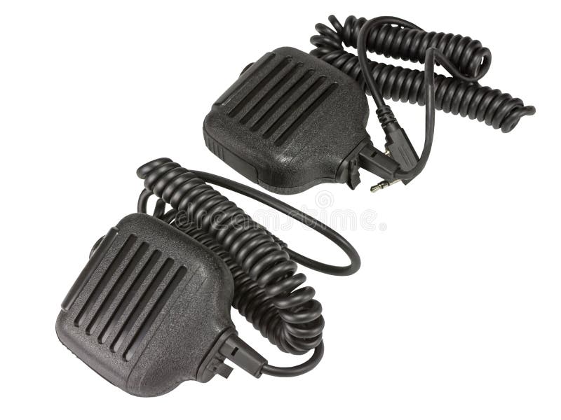 Black Handheld Dynamic Radio Microphone Stock Photo - Image of media ...