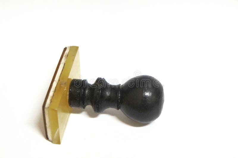 Black Handle Rubber Stamp on White Background Stock Photo - Image of ...