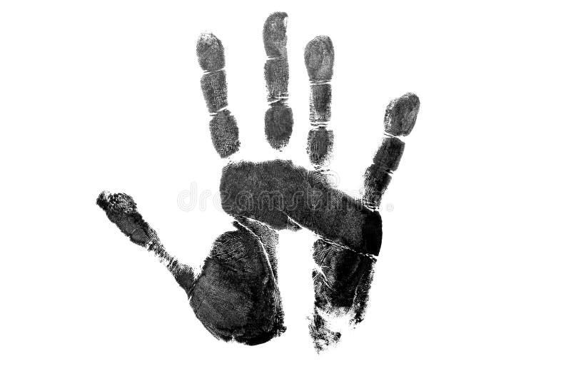 Black handprint stock photo. Image of paint, papillary - 33878674