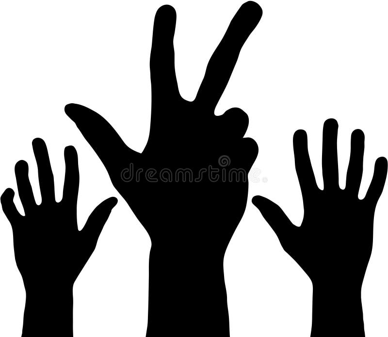 Black hands stock vector. Illustration of foreground - 27942536