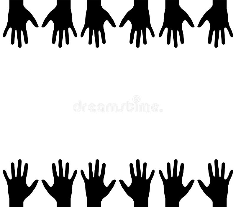 Black Hands Icon Illustrated in Vector on White Background Stock ...