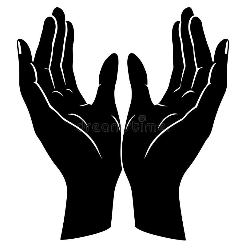 Black Background Open Hands Stock Illustrations – 2,760 Black ...