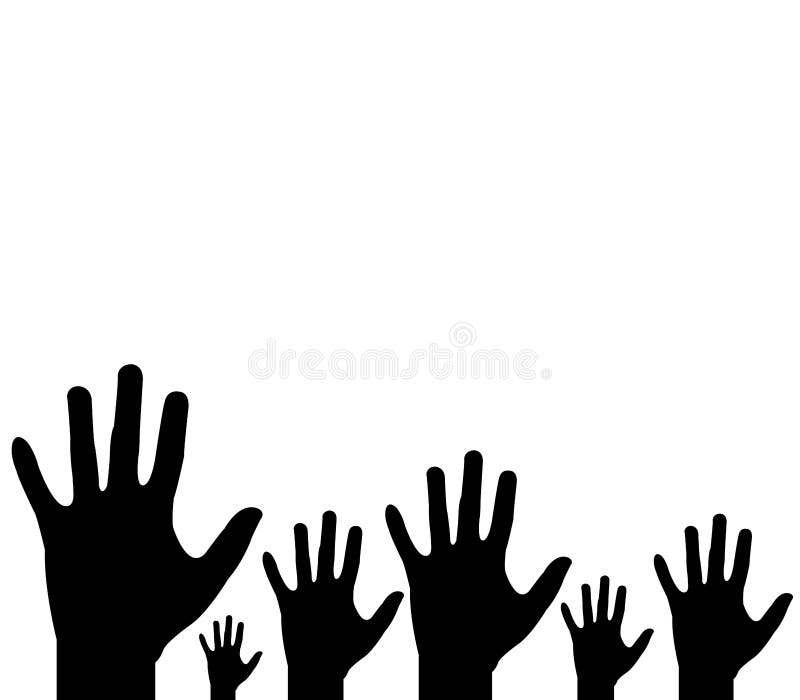 Black Hands Icon Illustrated in Vector on White Background Stock ...